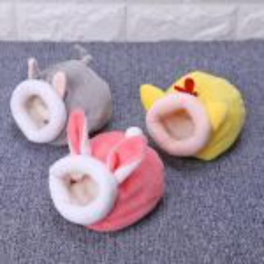 Pet Cage for Hamster Accessories Pet Bed Mouse Cotton House Small Animal Winter Warm for Rodent/Guinea Pig/Rat/Hedgehog(Pink)