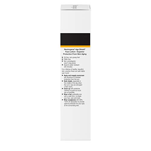 Neutrogena Age Shield Face Lotion Sunscreen with Broad Spectrum SPF 110, Oil-Free & Non-Comedogenic Moisturizing Sunscreen to Prevent Signs of Aging, 3 fl. oz
