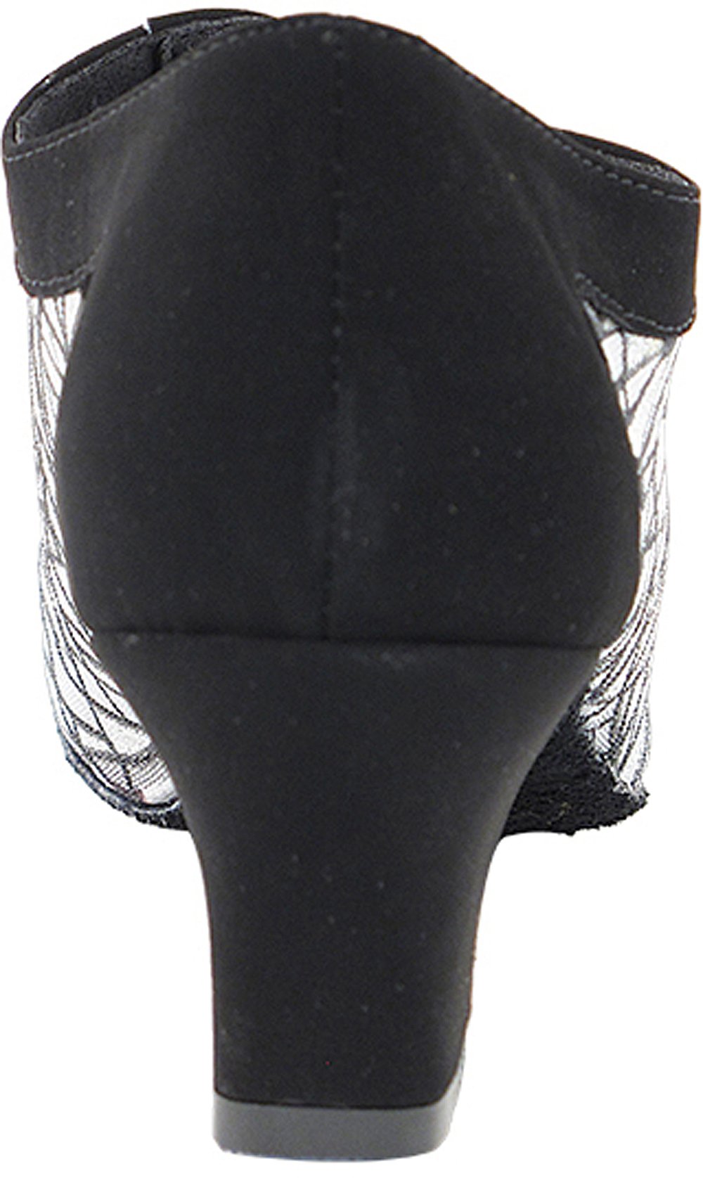 Womens Ballroom Dance Shoes Party Salsa Practice Dance Shoes Black Nubuck & #51 Mesh 1643EB Comfortable - Very Fine 2" Heel 8 M US [Bundle of 5]