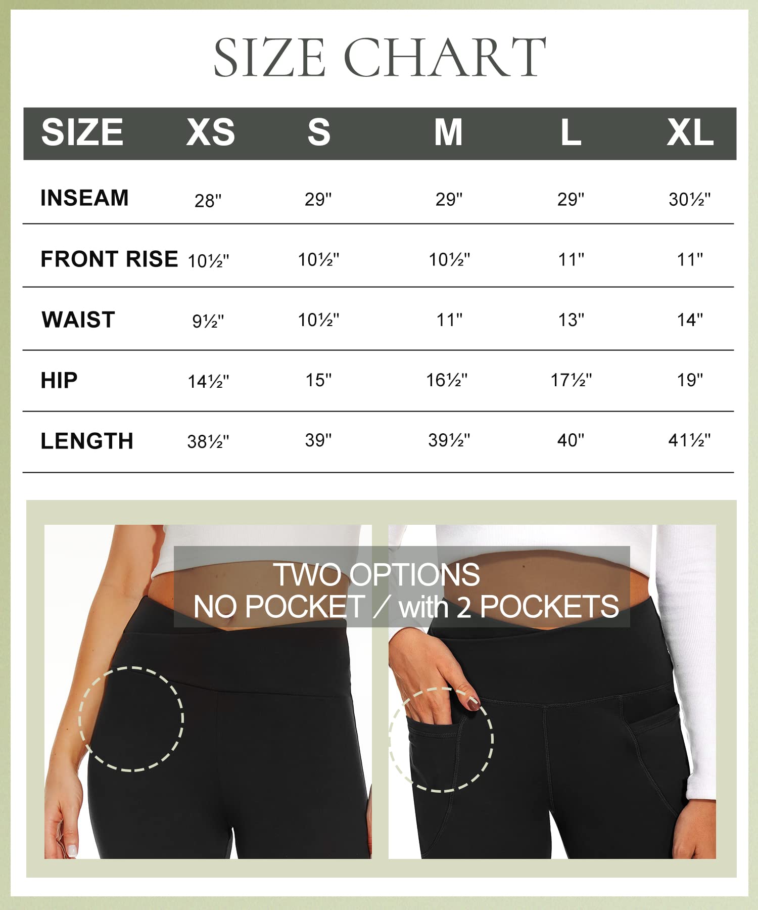 YOLIX Black Flare Yoga Pants for Women, Crossover Bootcut High Waisted Leggings