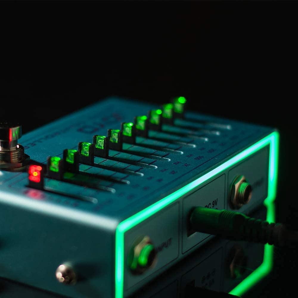 SHYPT Controller Equalizer 10 Band EQ Pedal for Guitar & Bass True Bypass 31.25Hz to 16kHz Equalizer Effect Pedal