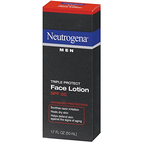 Neutrogena Men Triple Protect Face Lotion with Sunscreen SPF 20 1.70 oz (Pack of 3)