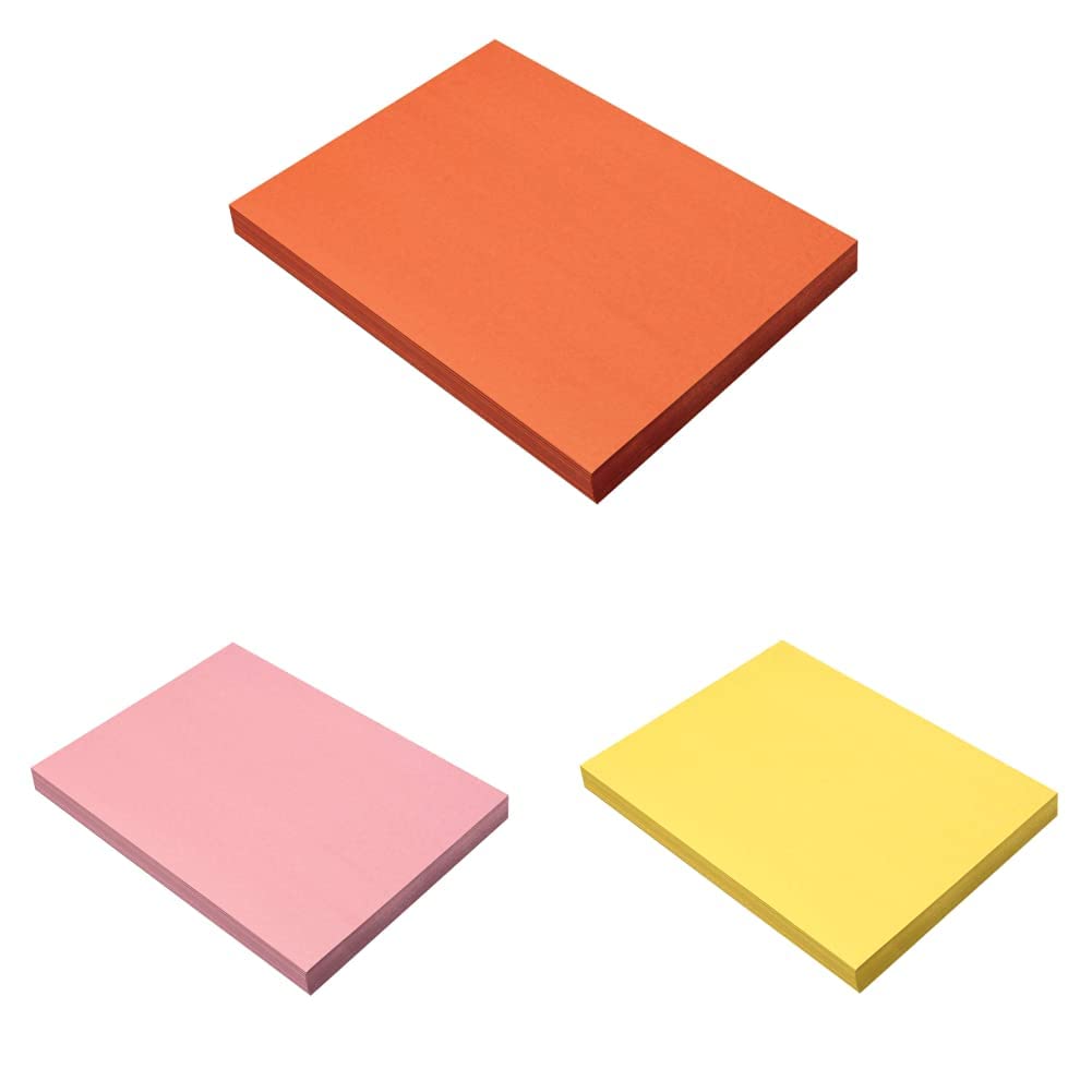 Prang (Formerly SunWorks) Construction Paper, Orange, 9" x 12", 100 Sheets & Prang (Formerly SunWorks) Construction Paper, Pink, 9" x 12", 100 Sheets & Prang (Formerly SunWorks) Construction Paper