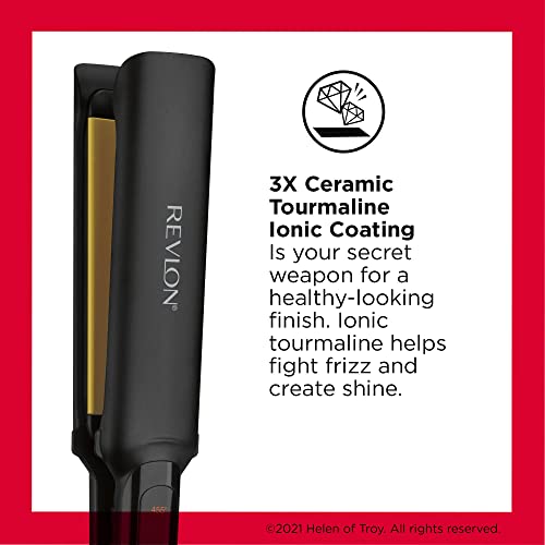 REVLON Smooth Brilliance Ceramic Extra Long Flat Iron, 1-1/2" inch