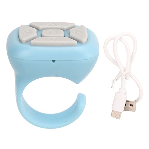 Remote Control Scrolling, 5.3 50mah Battery Remote App Page Turner Long Remote Distance Comfortable for Camera Shutter (Blue)