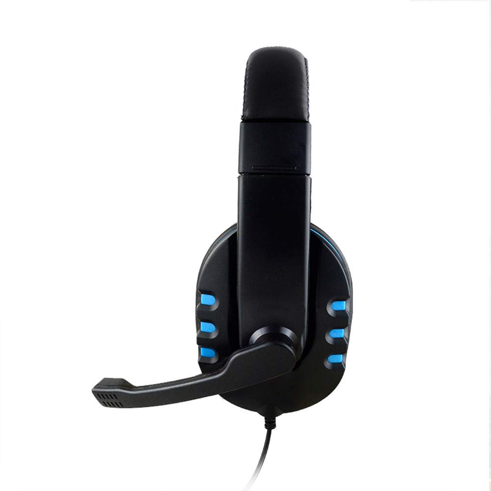 Sandistore HI-FI Sound Quality Wired Gaming Headset for PS4, PC, Xb One Controller, Noise Cancelling Over Ear Headphones with Mic, Soft Memory Earmuffs for Laptop Mac - Black