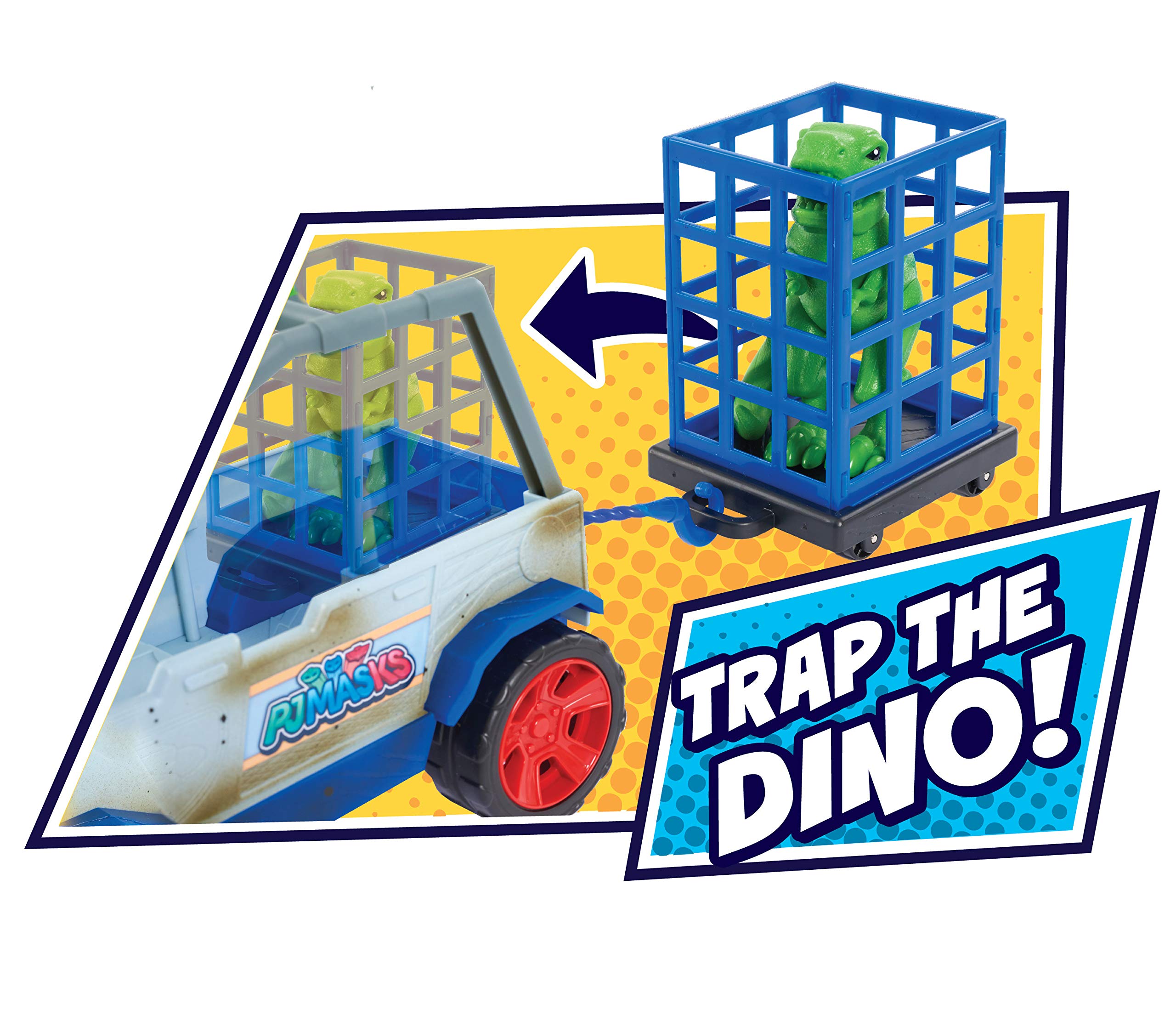 PJ Masks Dino Trouble Off Roader Rescue Vehicle, Includes Dinosaur and Catboy Figures