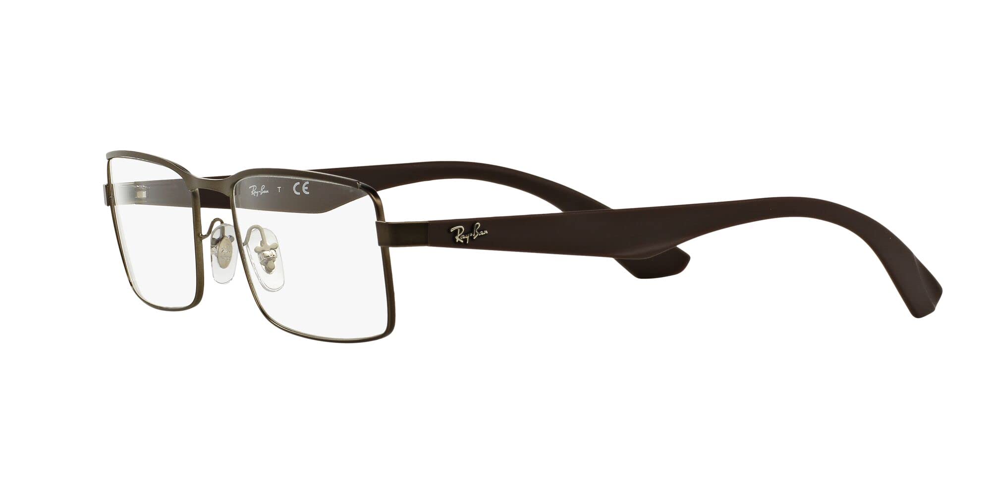 Ray-Ban Men's RX6332 Rectangular Prescription Eyewear Frames, Matte Gunmetal, 55mm