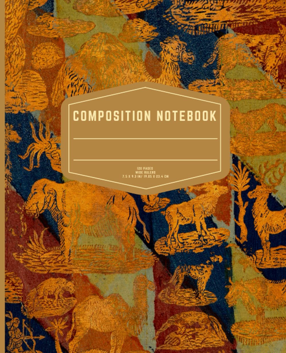 Tiger, Elephant, Camel and Moose Themed College Rule Composition Notebook. Great for Back to School!: Wide Ruled Paper Notebook Journal: Workbook for Girls Kids Teens Student and College Students