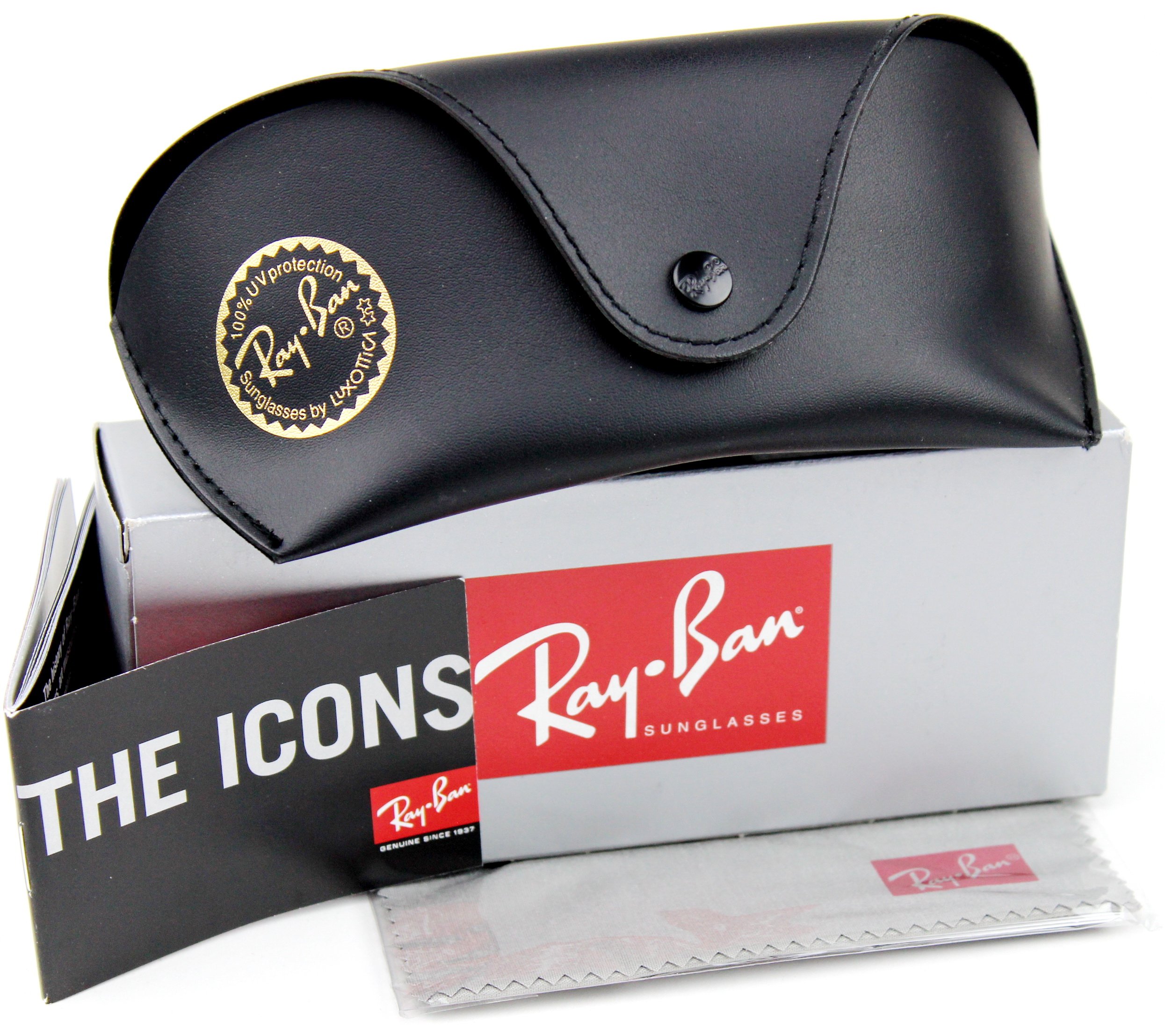 Ray-Ban RB2027 601/W1 PREDATOR 2 Sunglasses Black /Crystal Polarized Mirror Grey Lens., 62