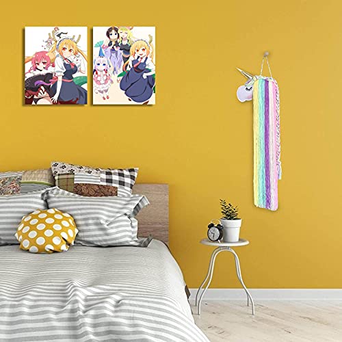 TiTiArt Anime Miss Kobayashi's Dragon Maid Canvas Print Poster Frameless Gift 8 x 10 inch (20x25cm)