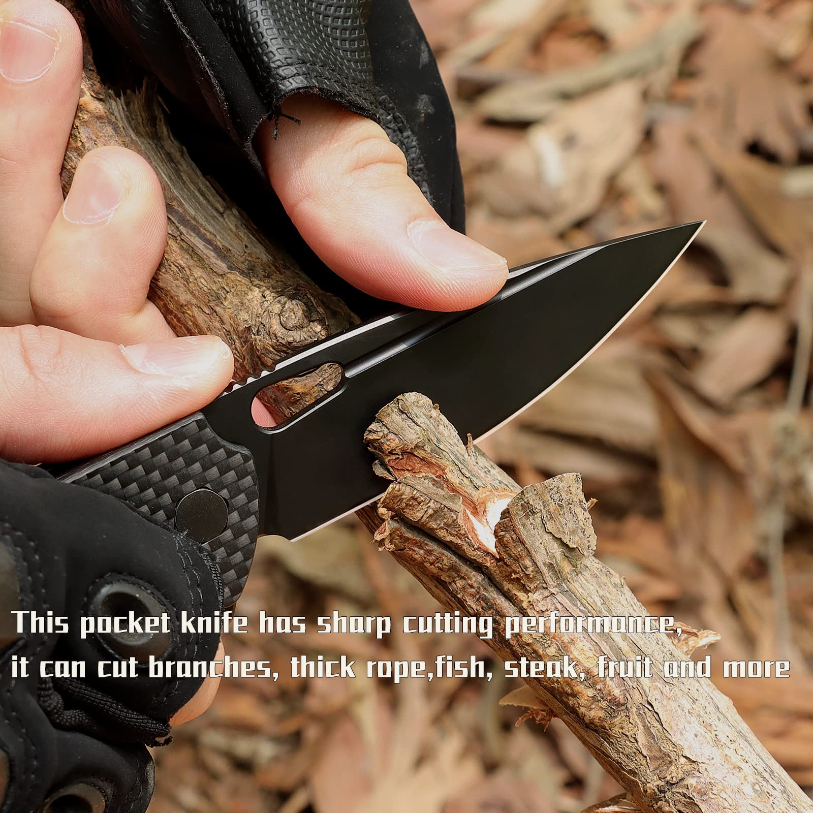 REMETTE Folding Pocket Knife for Men,Flip Assisted Opening,D2 Steel Sharp Blade,Practical G10 Handle,Daily Carry Work Pocket Knives with Clip
