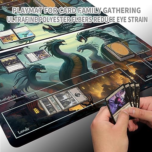 Premium Gaming Mat 60x35cm TCG Compatible with OCG CCG RPG MTG Gaming Mat, Mouse Mat Table Mat (Original Game Mat)