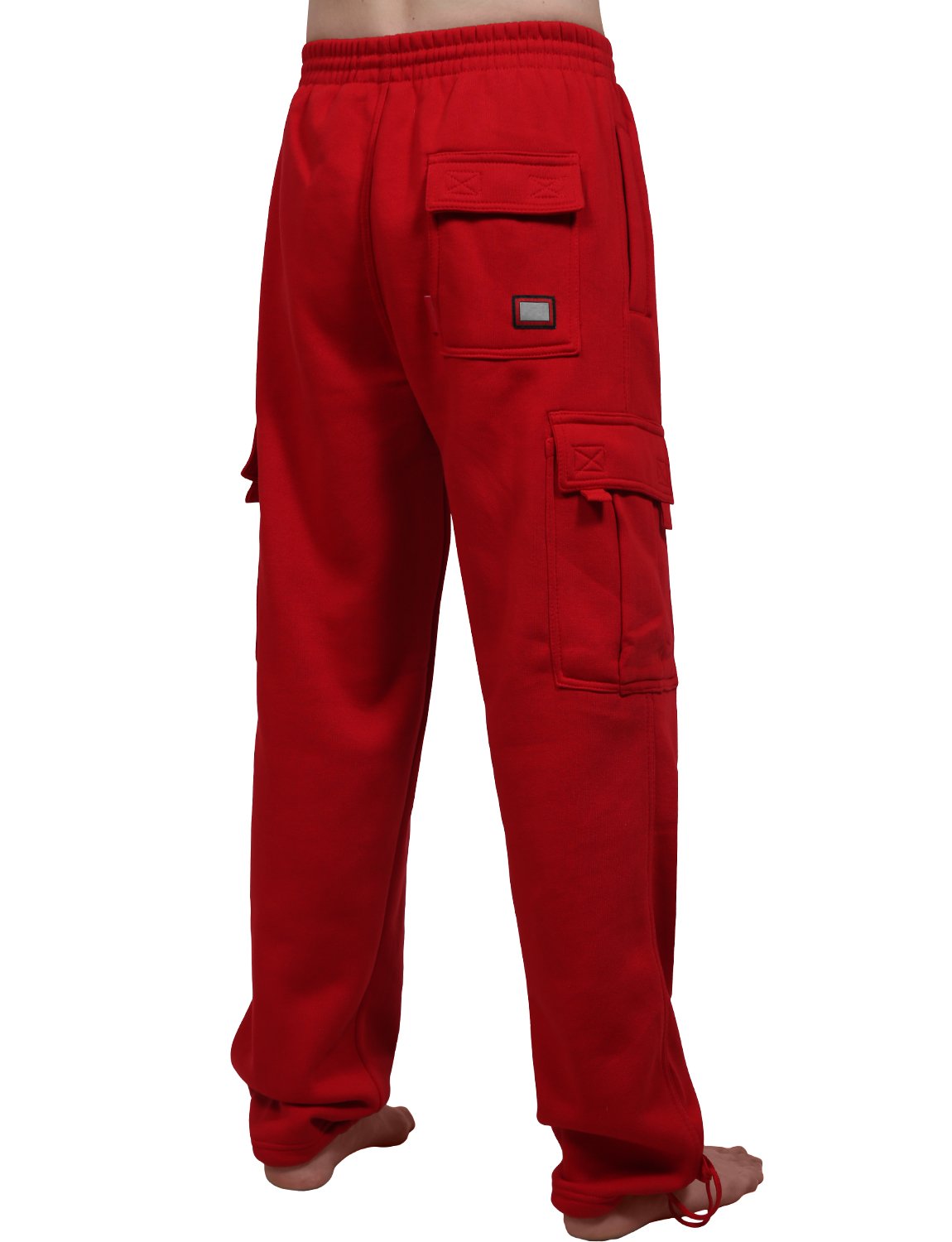 NE PEOPLE Men’s Cargo Pants – Lightweight Comfy Jogger Sweatpants Fleece Elastic Waistband Workout Casual Active Sports NEMP17 Red 4XL