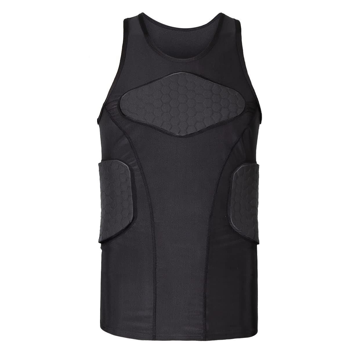 TUOYR Padded Compression Shirt Chest Protector Undershirt for Football Soccer Paintball Shirt