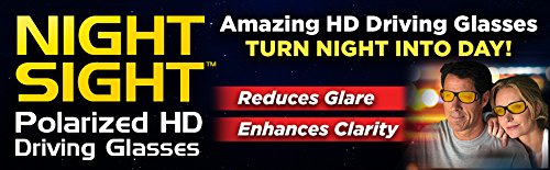 Ontel Night Sight | HD Polarized Night Vision Driving Sunglasses | Men and Women, Anti Glare, Scratch Resistant, Stylish