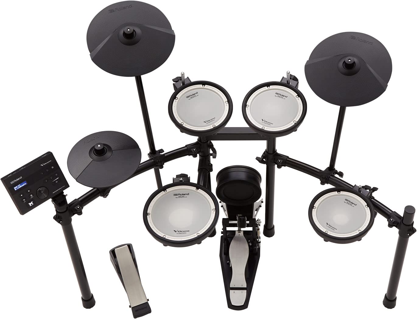 Roland V-Drums TD-07KV Electronic Drum Set Bundle with Drum Throne, Drumstick Bag, 3.5mm Audio Cable, 3 Pairs of Drumsticks, and Austin Bazaar Polishing Cloth