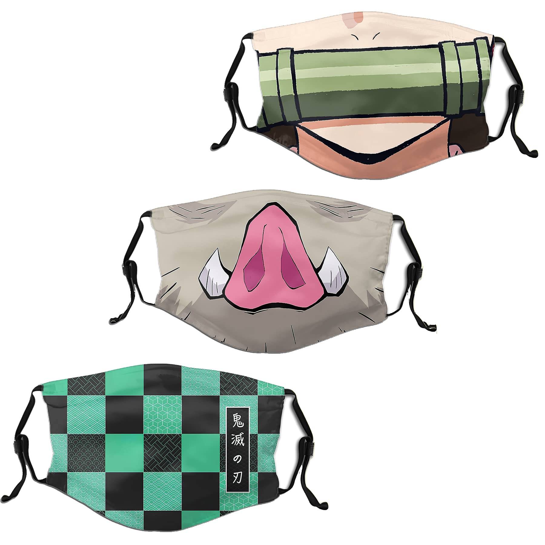 SFZTUH 3Pcs Men Women'S Face Mask Adjustable Reusable with Adjustable EarLoops Face Mask Bandana Balaclava-09