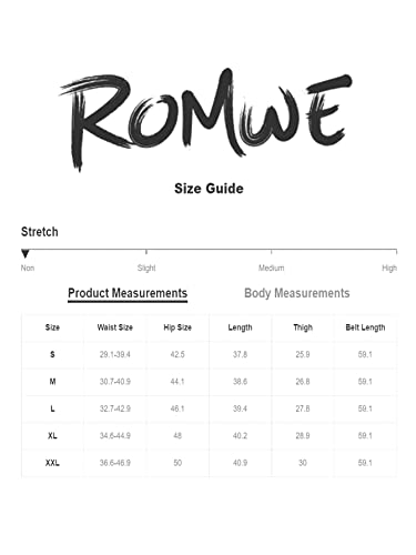 Romwe Men's Flap Pocket Drawstring Elastic Waist Letter Graphic Street Cargo Pants Dusty Blue M