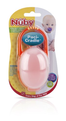 Nuby Paci-Cradle Pacifier Box, Colors May Vary