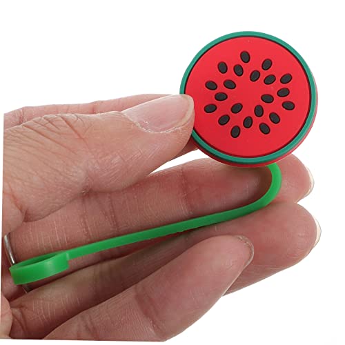 TENDYCOCO 10pcs Fruit Straw Cap Straw Accessories Juice Hat Cute Straw Cover Straw Covers Cute Straw Caps Kids Straw Topper Straw Decorative Cap Straw Tips Cap Pvc Automatic Child Fruit Tray