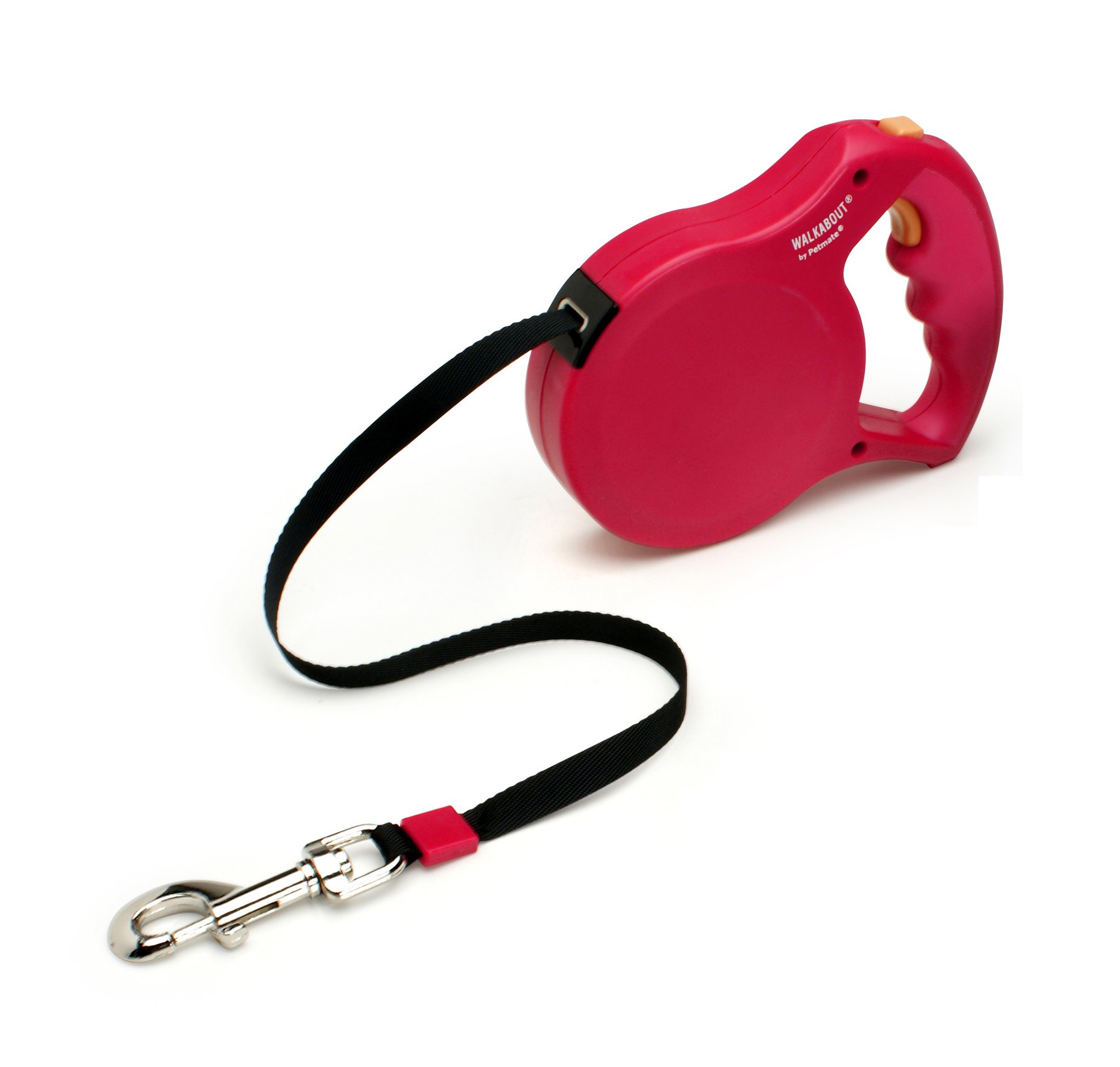 Petmate Walkabout Retractable Belted Leash for Dogs up to 110 Pounds, 16 Feet, Large, Red