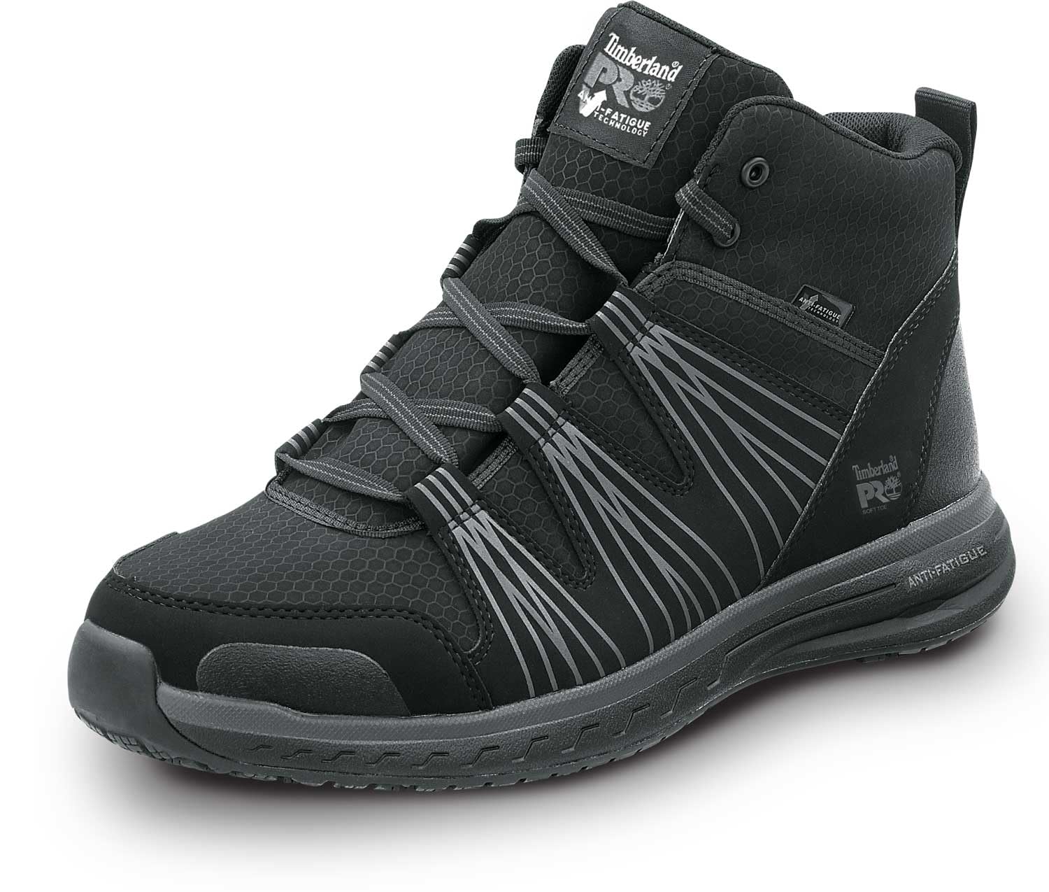 Timberland PRO Powerdrive, Men's, Black, Soft Toe, EH, MaxTrax Slip Resistant High Hiker (11.0 M)