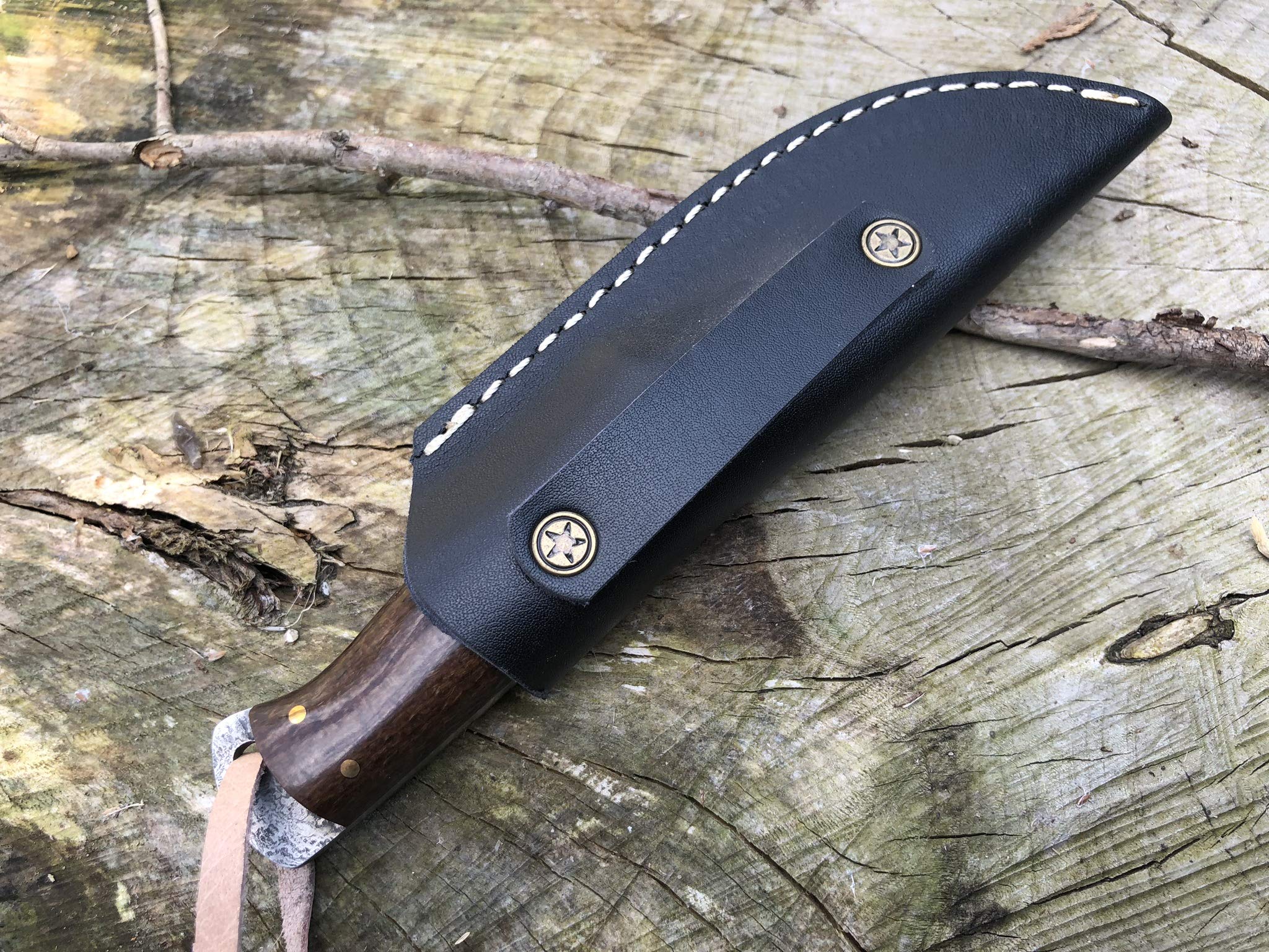 Perkin Damascus Steel Hunting Knife With Sheath Skinner Knife - SK1300
