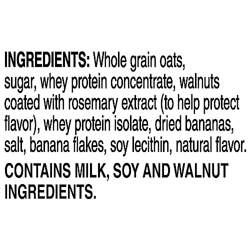 Quaker, Protein Instant Oatmeal, Banana Nut, 12.9 Oz, 6 Count (Pack of 1)