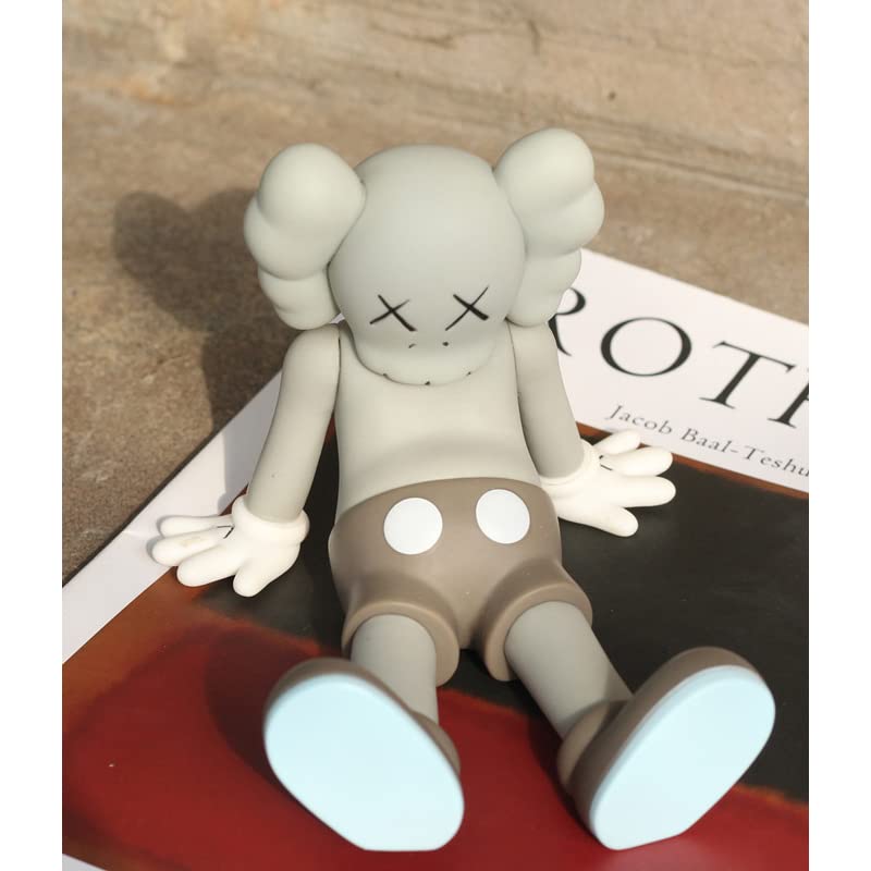 Каws Figure - Каws Action Figure - Model Art Toys Action Figure Toy Good for Collection, Home Car Decorations (Lie Grey)