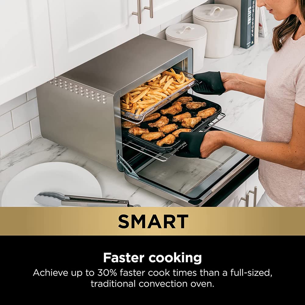 Ninja DT2550 Foodi 10-in-1 Smart XL Air Fry Oven (Renewed) Bundle with 3 YR CPS Enhanced Protection Pack