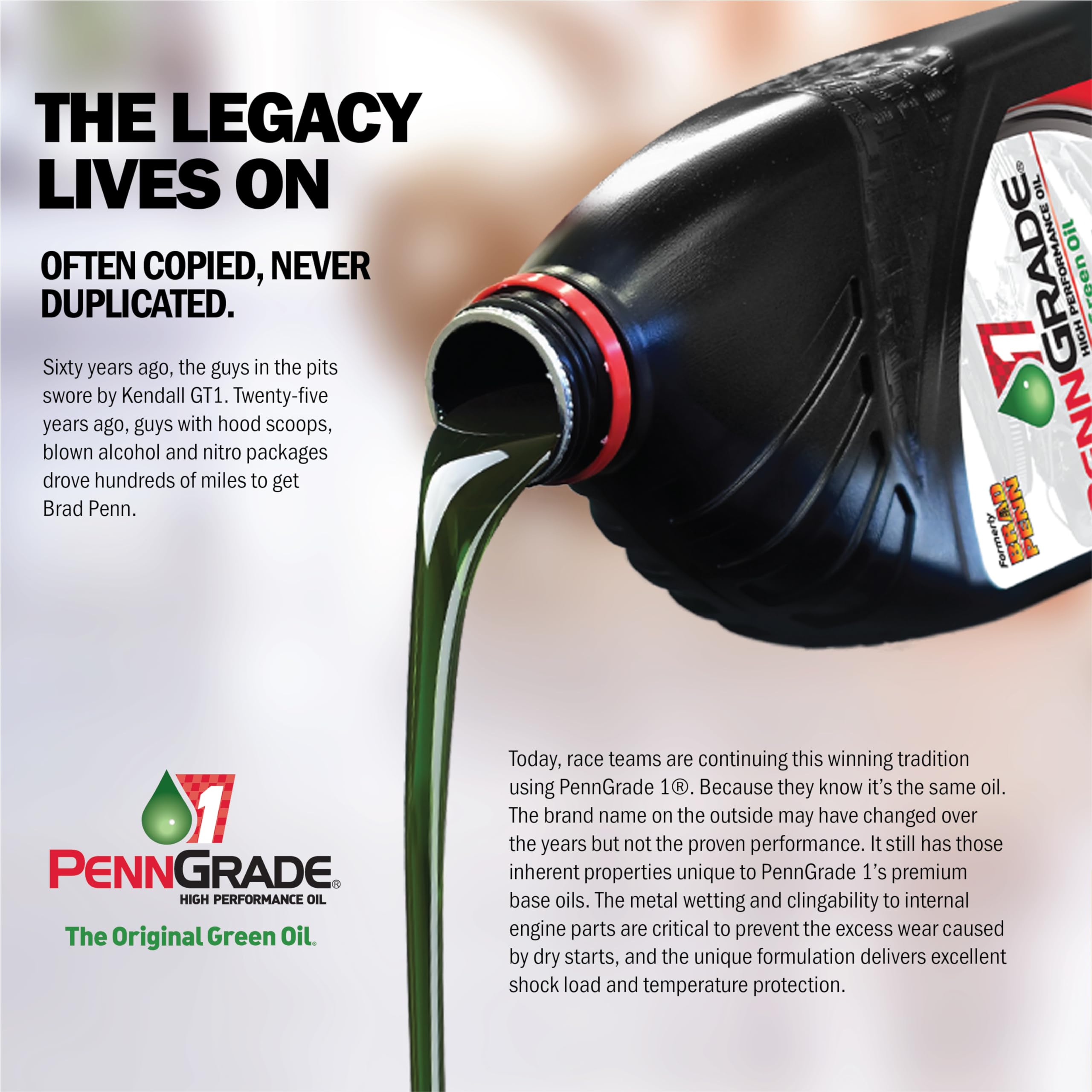 PENN GRADE 1, 71196, Synthetic Blend High Performance Oil SAE 20W-50, 1 Quart
