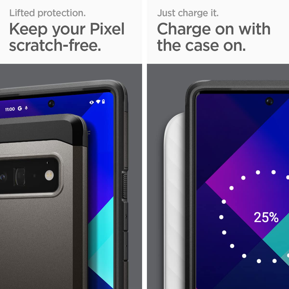 Spigen Tough Armor [Extreme Protection Tech] Designed for Google Pixel 6 Pro Case (2021) - Gunmetal