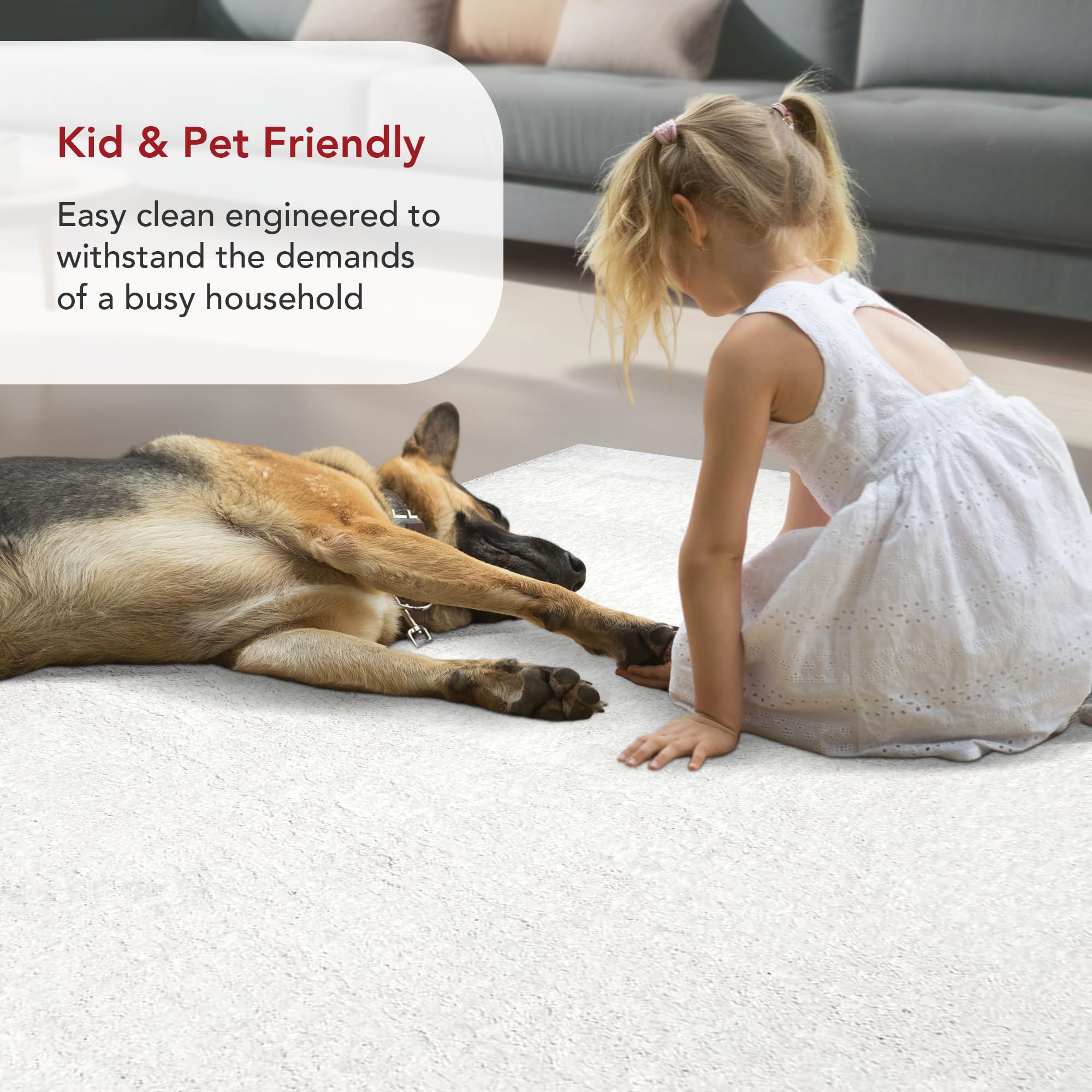 nuLOOM Gynel Contemporary Shag Area Rug, 5x8, Snow White