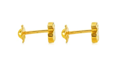TOUS Bear earrings in 18kt yellow gold with screw clasp. Size: 6mm