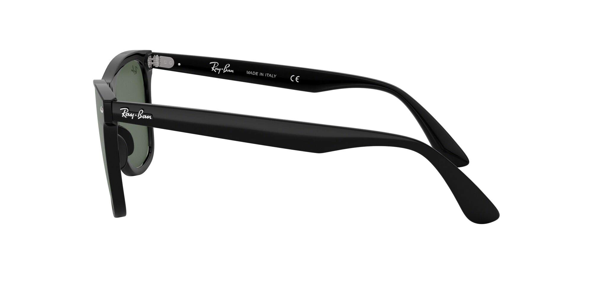 Ray-Ban Rb4440n Blaze Wayfarer Square Sunglasses, Black/Dark Green, 41 mm