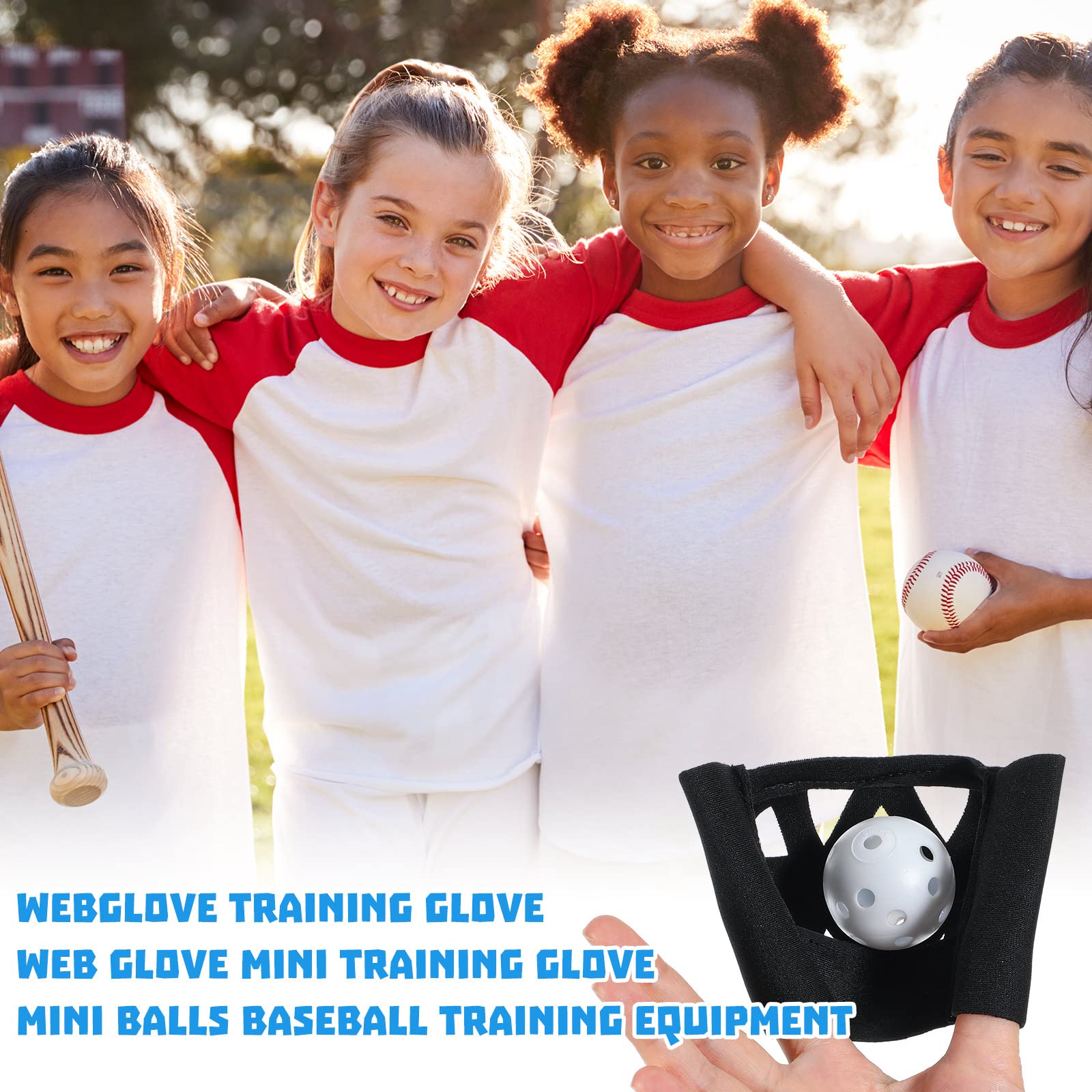 Zhengmy 10 Packs Baseball Training Glove Designed to Catch Golf Sized Practice Balls Catcher Aids Suitable for Field Drills Hand Eye Coordination Teaching Proper Placement