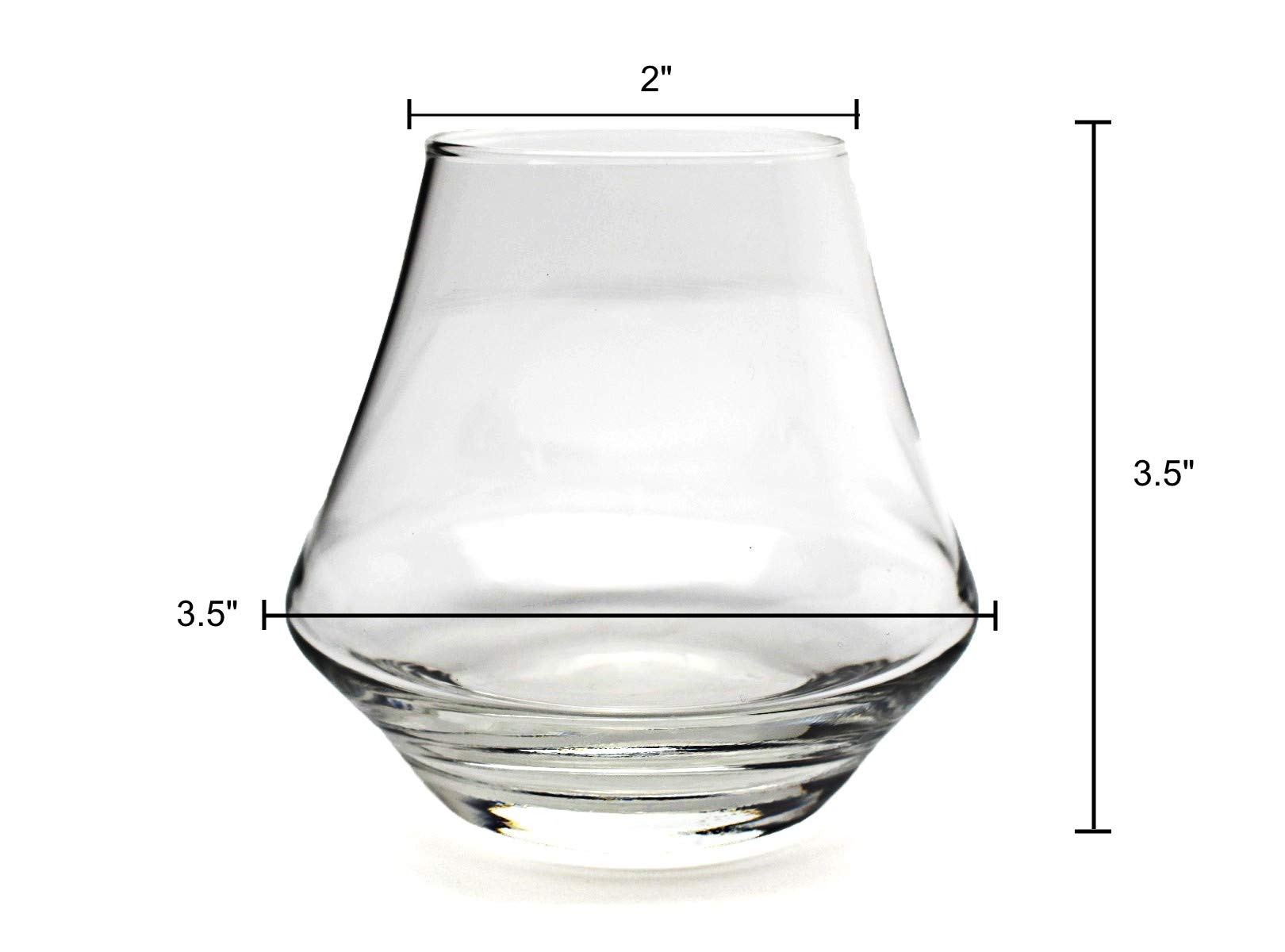 Tequila Glasses Sipping Snifter Easy Convenient Eyeballing Shot Measure Pour Set of 2 Pear Tulip Shape for Whiskey Scotch as well,1.5 Ounces