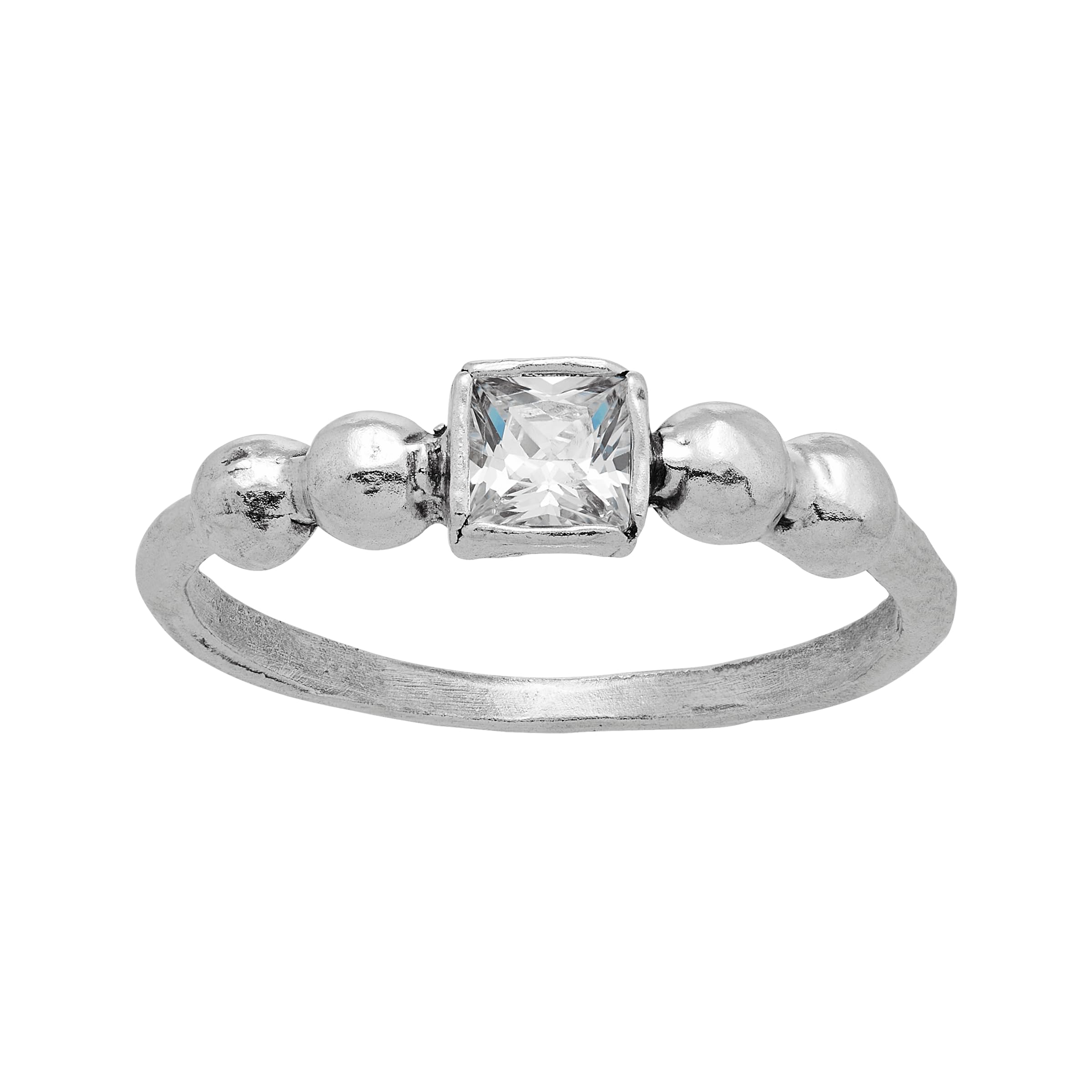 Silpada 'Princess' Sterling Silver Cubic Zirconia Ring, Size 9, Size 9