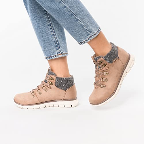 Skechers Women's Walking Boot Hiking, Taupe, 6