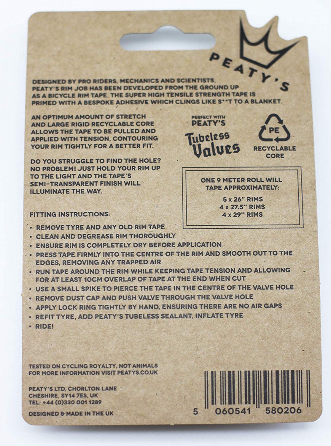 Peaty's Tubeless Tire Rim Tape, 35mm