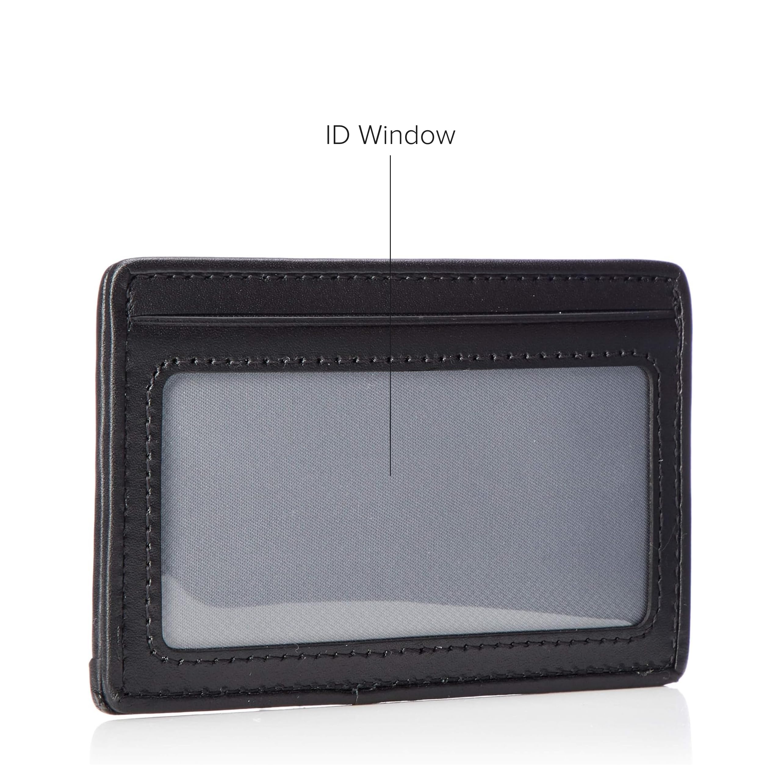 TUMI - Alpha Slim Card Case - Slim Billfold Wallet for Travel - Slip Pocket Wallet - Small Wallet - 2.8" X 4.1" X 0.2" - Anthracite/Brown