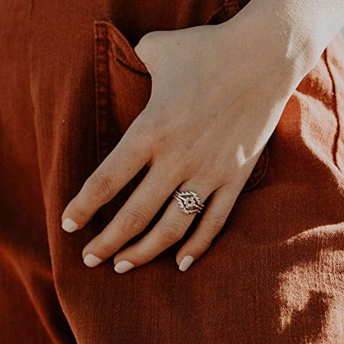 Turquoise Skies TSKIES Skyweaver: Stacker Ring Set (sterling-silver, 9)