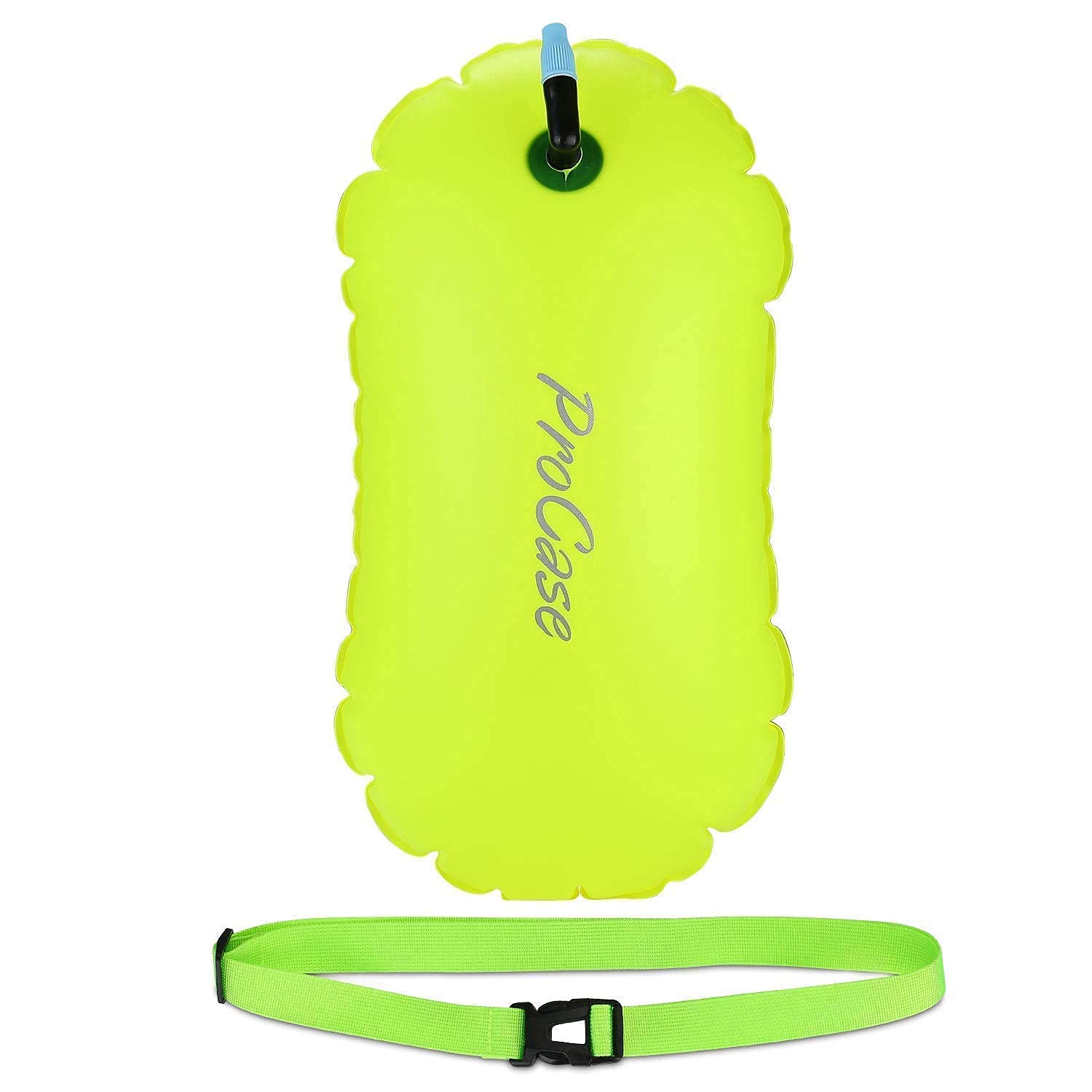 ProCase Swimming Bubble Safety Float with Adjustable Waist Belt Bundle with 35L Waterproof Swim Buoy Backpack