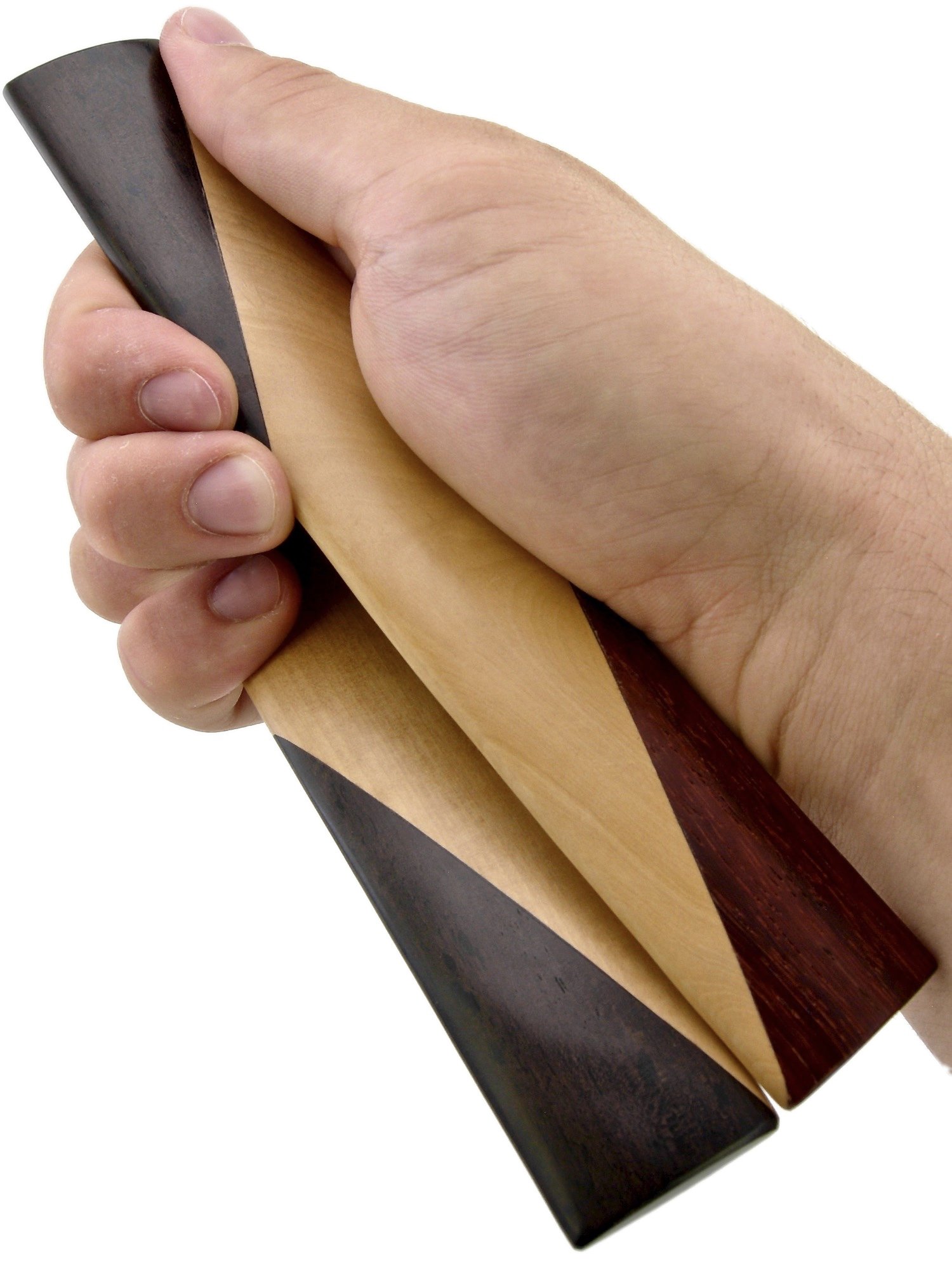 Pea Patch Minstrel-Style Laminated “Tri-Tone” Ebony-Boxwood-Padauk Bones (Narrow)