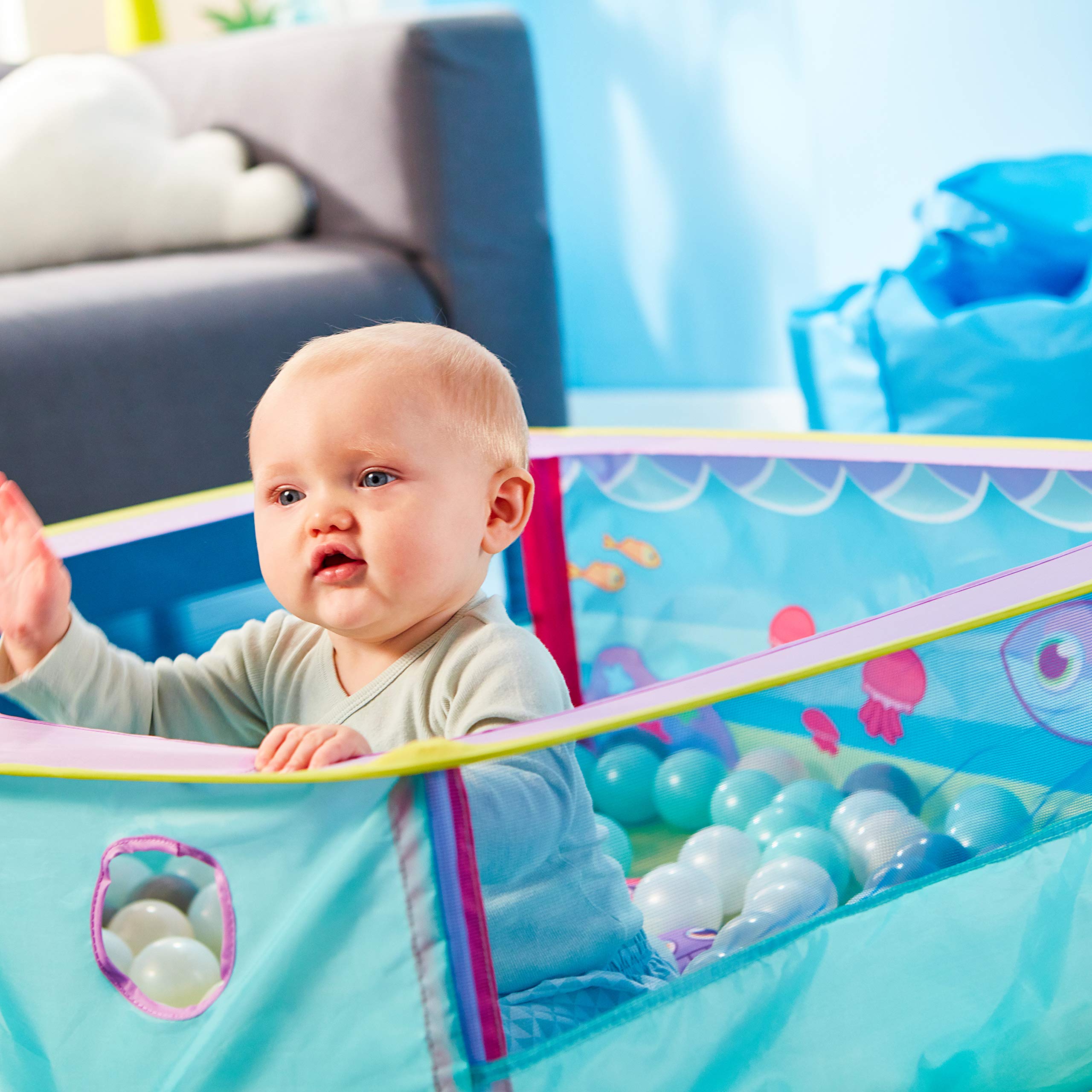 Pop N Fun Sensory Ball Pit - for Ages 6 Months + | Pops Up in Seconds - Creative and Active Play, for Imaginative Kids - Includes 25 Balls