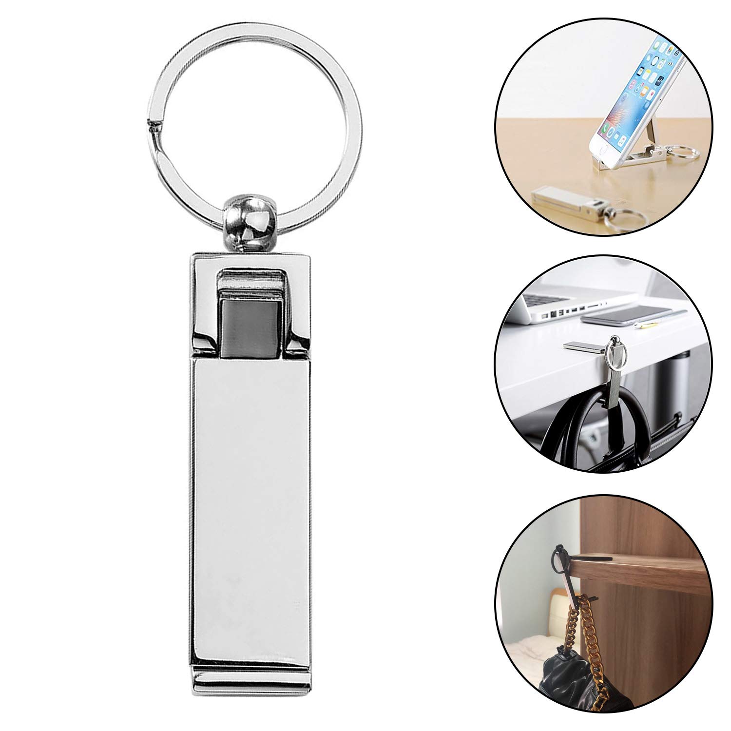 Purse Handbag Hook Hanger Holder for Table Desk,2-in-1 Purse Hook for Table & Phone Stand,Women's Handbag Storage Foldable Table Hook