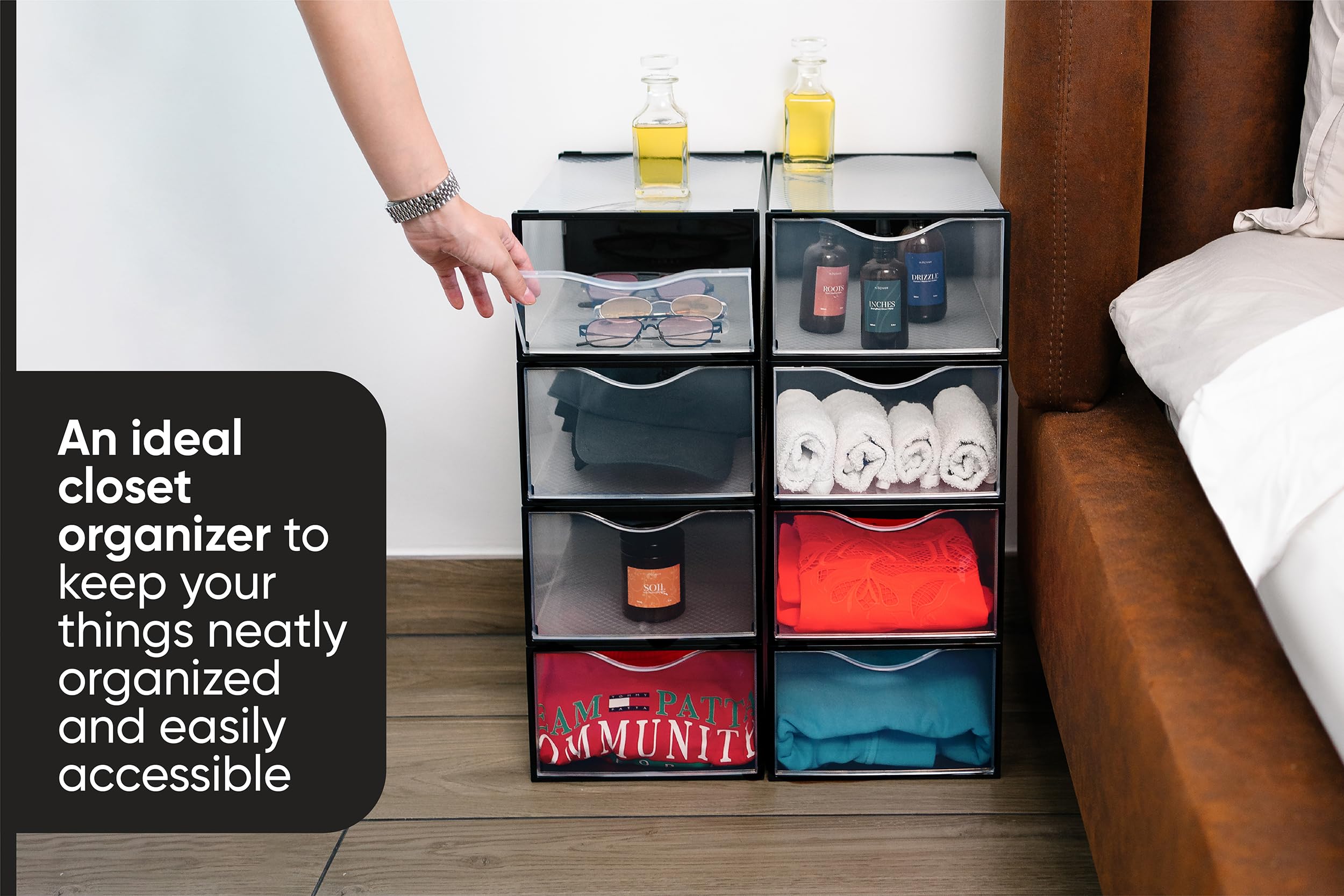 Shoe Storage Cabinet: Closet Organizer and Storage Solution - Shoe Organizer for Closet, Organizador de Zapatos, closet shoe organizer, shoe box, clear shoe boxes stackable, 12 packs + FREE EBOOK !