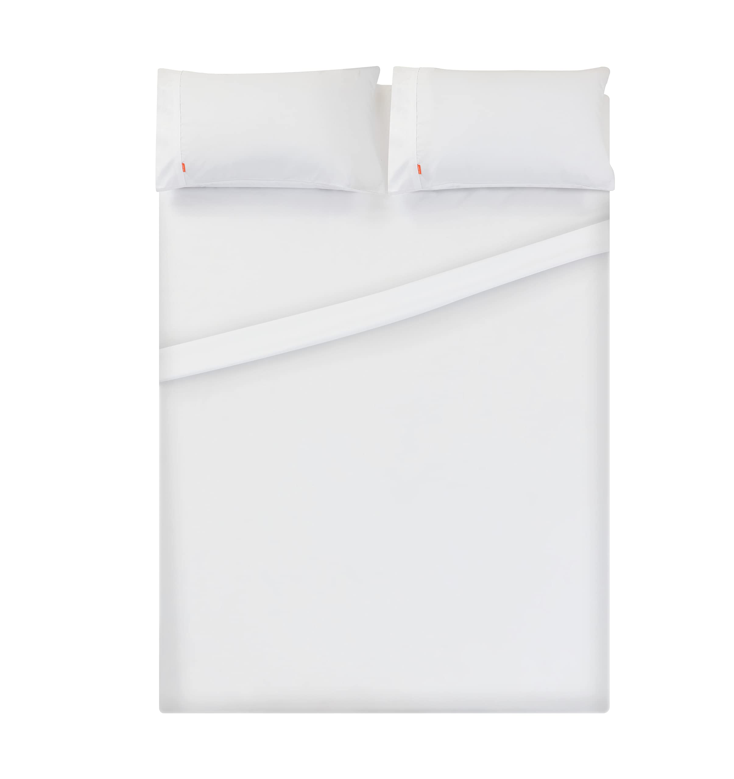 ONE CODE White Full Sheets Set 4 Piece, Series Soft Certified Recycled Microfiber Full Bed Sheets Set,Wrinkle Free & Breathable,Oeko-Tex Sheets,16" Deep Pockets Full Size Sheets(Full,White)