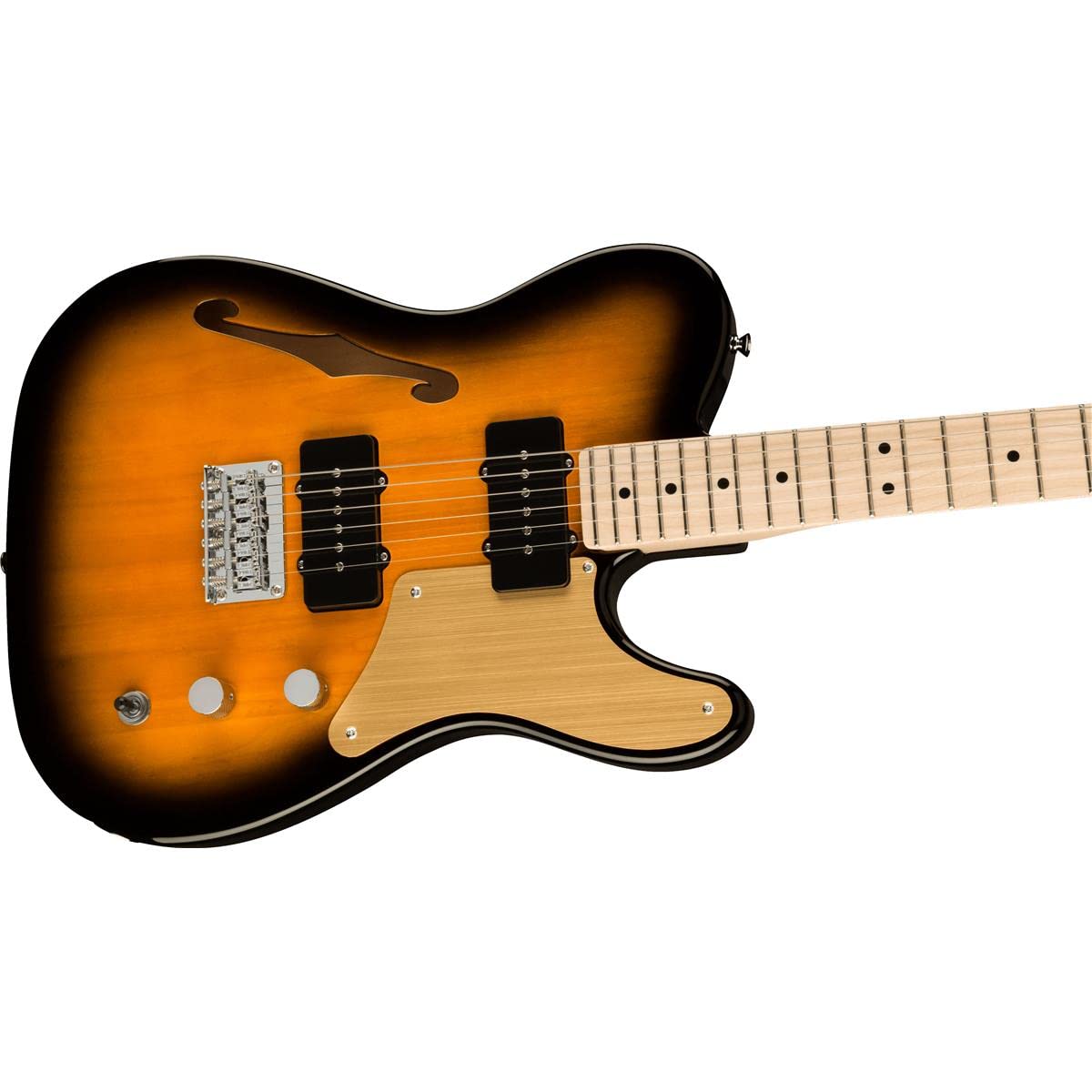 Squier Paranormal Cabronita Thinline Telecaster Electric Guitar, with 2-Year Warranty, Lake Placid Blue, Maple Fingerboard